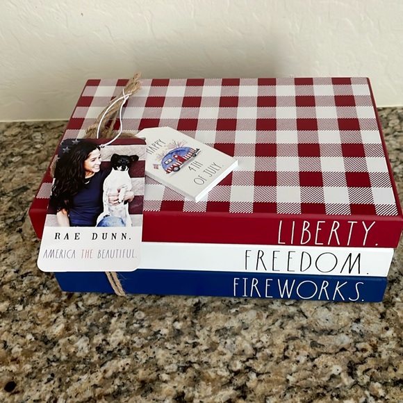 Rae Dunn | Holiday | New Rae Dunn Wooden 4th Of July Decoration Red ...